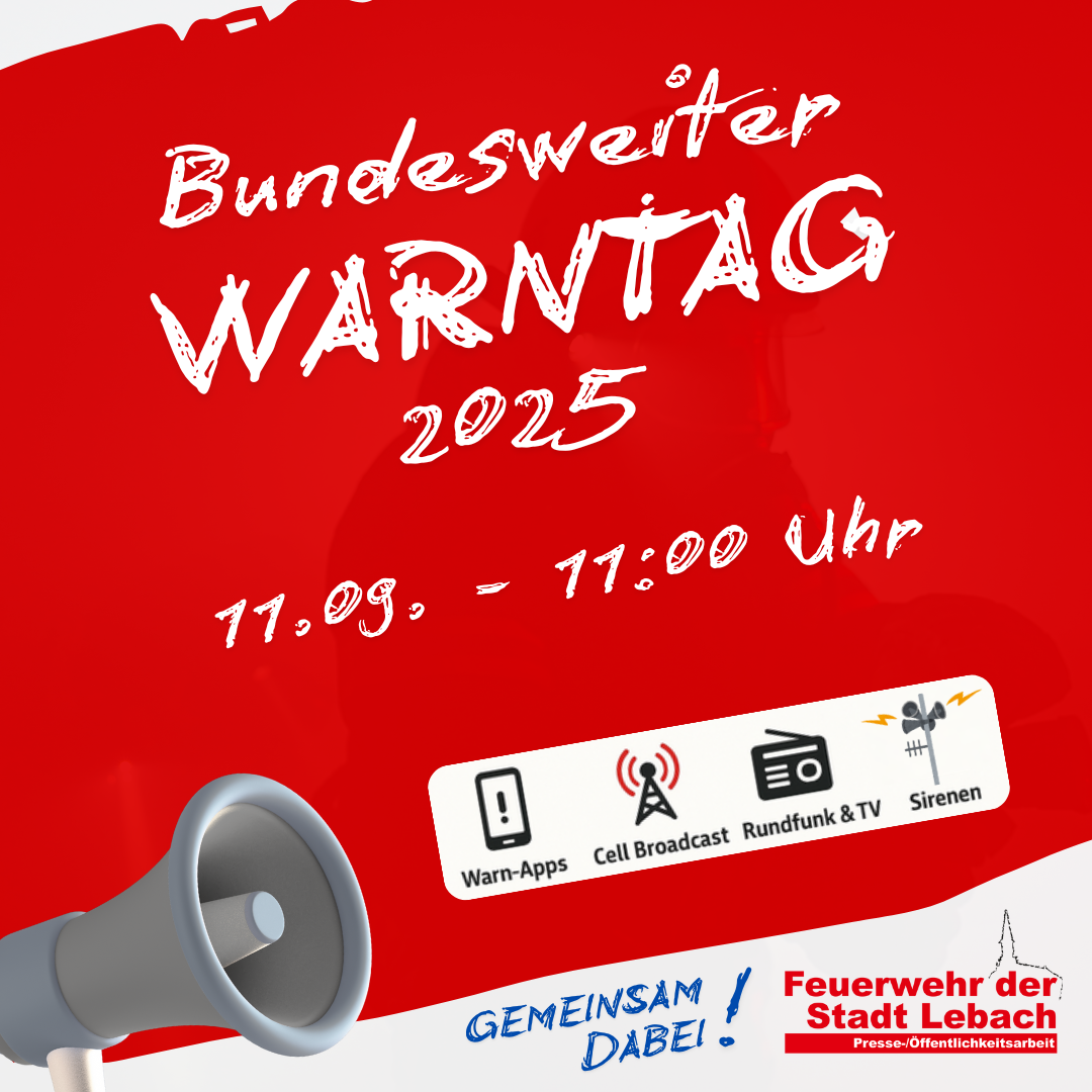 Bundesweiter Warntag 2025 – Feuerwehr der Stadt Lebach